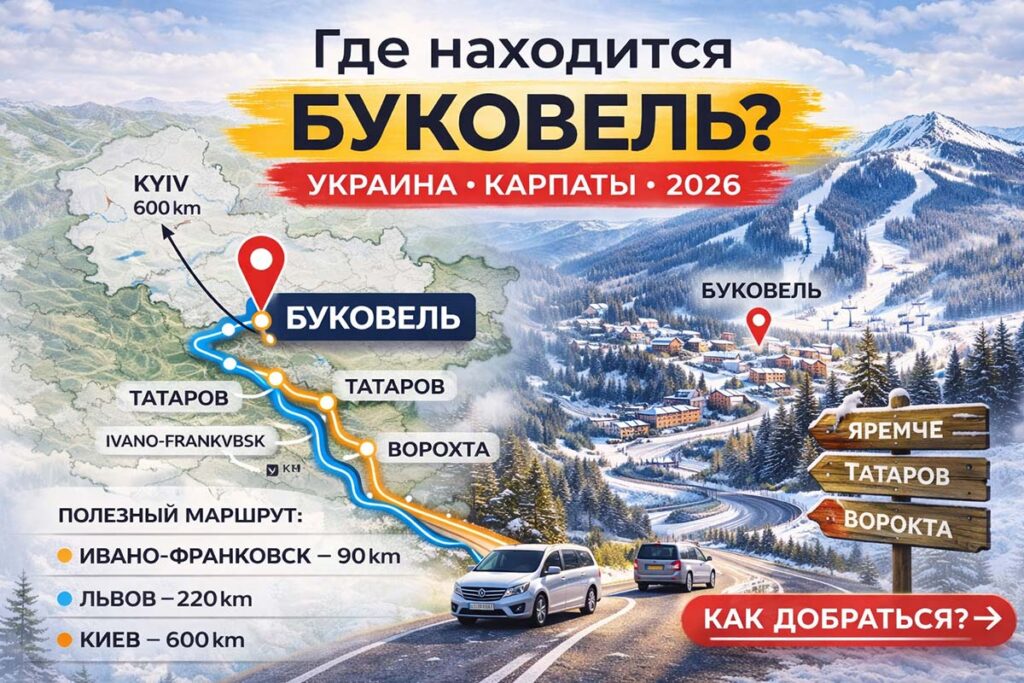 Где находится Буковель | карта, локация и как доехать